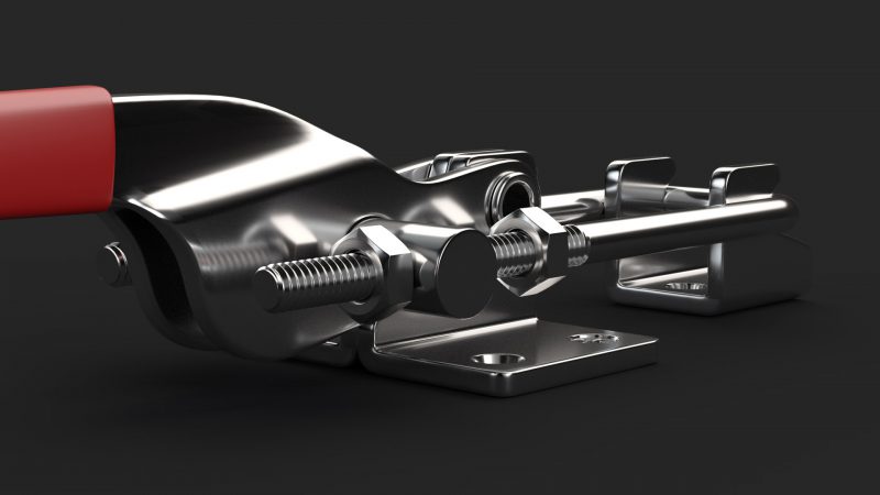 3D Model of a Horizontal Pull-Action Latch Toggle Clamp