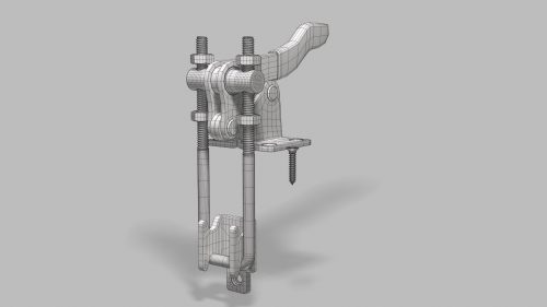 3D Model of a Vertical Pull-Action Latch Toggle Clamp