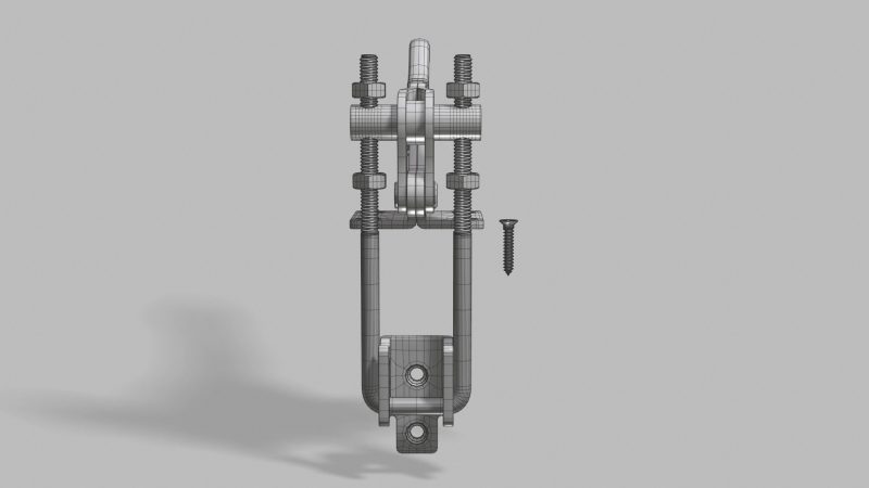 3D Model of a Vertical Pull-Action Latch Toggle Clamp